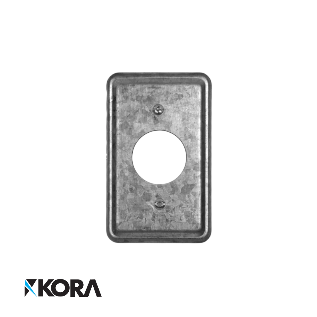 4''x 2 1/2'' Box Cover Plate Metal With 1-13/32 Hole