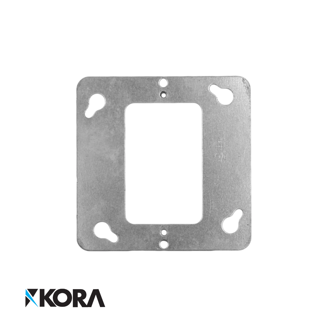 4'' Square Flat Cover Plate One Device
