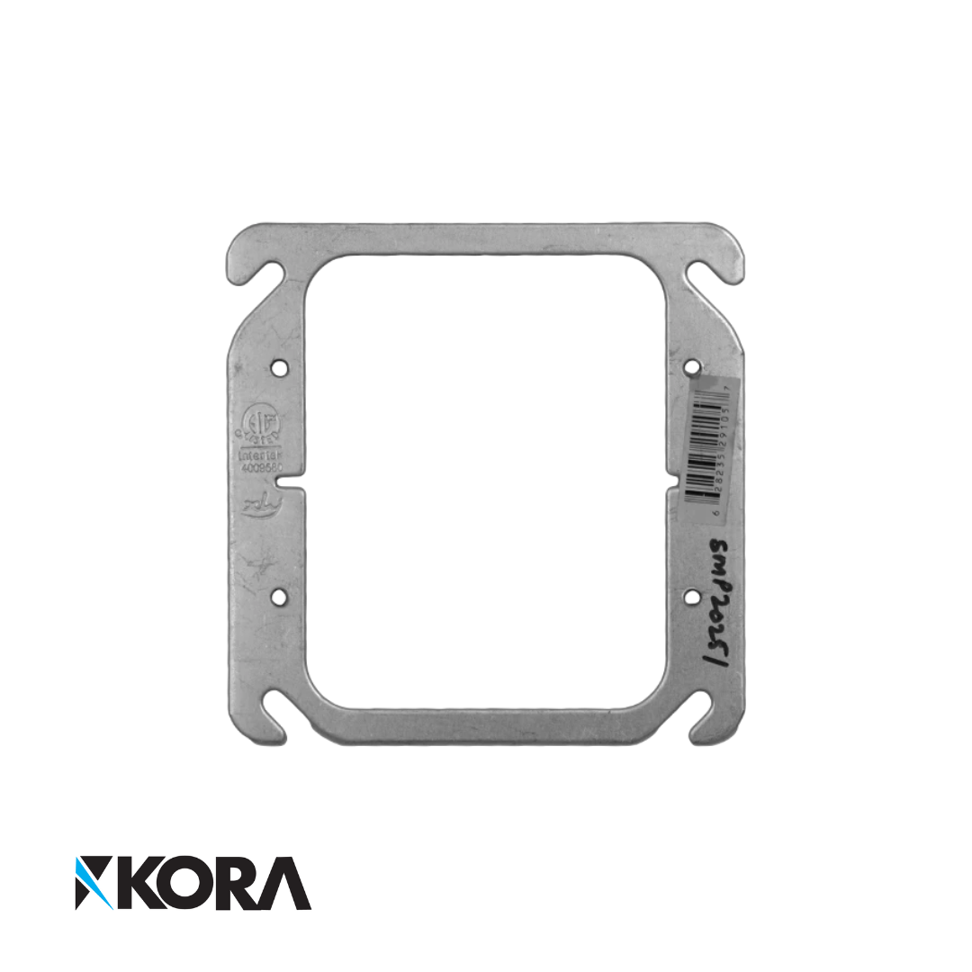 4'' Square Flat Cover Plate Two Device